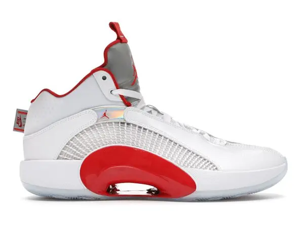 JORDAN Xxxv Fire Red Sneakers - White/fire Red/silver