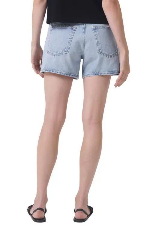 AGOLDE Parker Long High Waist Relaxed Denim Shorts