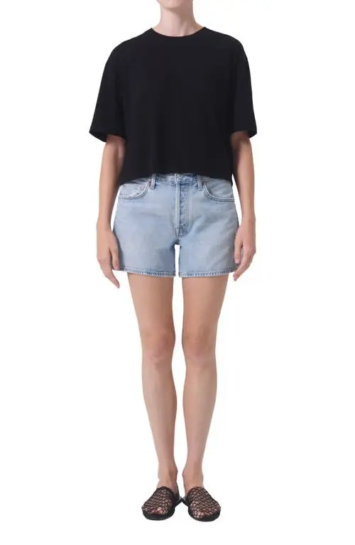 AGOLDE Parker Long High Waist Relaxed Denim Shorts