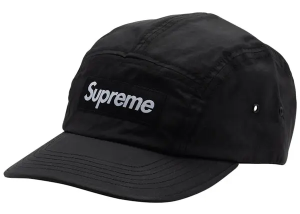 Supreme Barbour Waxed Cotton Camp Cap - Black