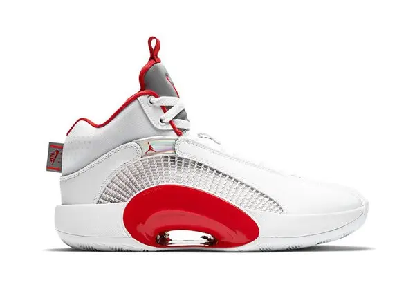 JORDAN Xxxv - White/fire Red/silver