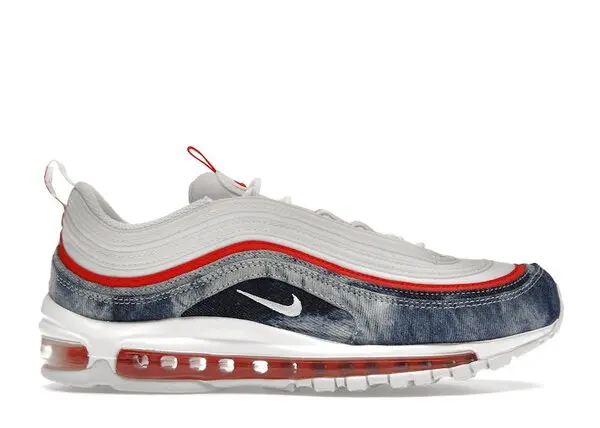 Nike Air Max 97 Washed Denim Sneakers - Multi/color/habanero Red