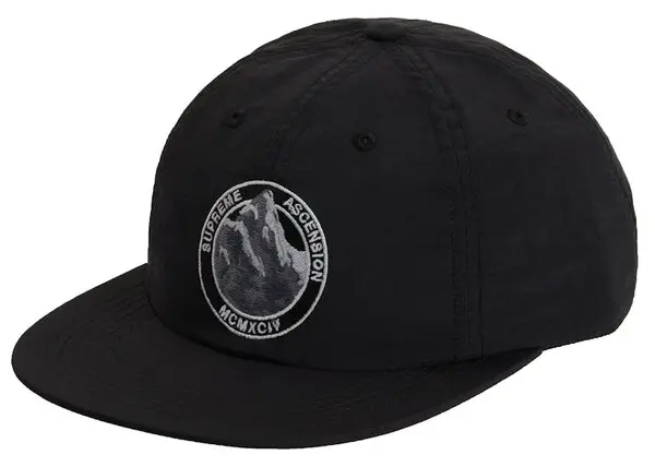 Supreme Ascension Nylon 6-panel Cap - Black