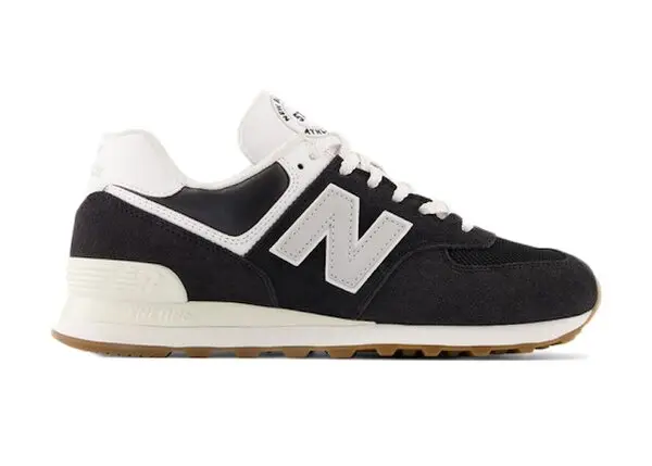 NEW BALANCE 574 Sneakers - Black/white/gum