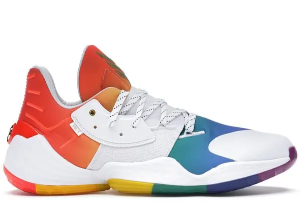 Adidas Harden Vol. 4 Pride - Cloud White/gold Metallic/solar Red