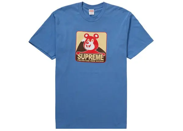 Supreme Bear Tee Shirt - Dusty Light Royal