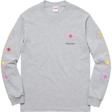 Supreme Been Hit Long Sleeve Tee Shirt - Heather Grey