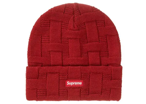 Supreme Basket Weave Beanie - Cardinal