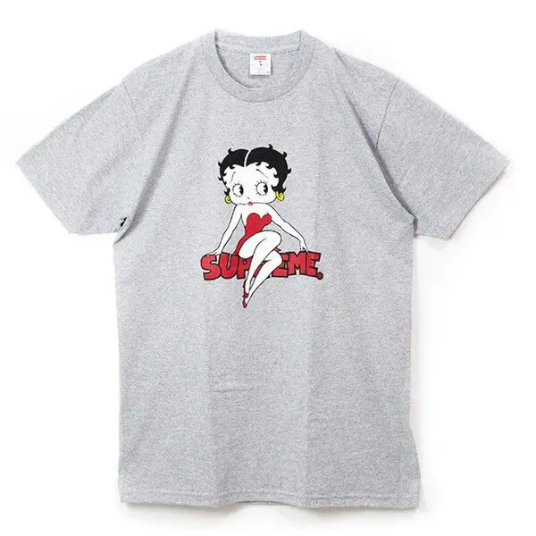 Supreme Betty Boop Tee Shirt - Heather Grey