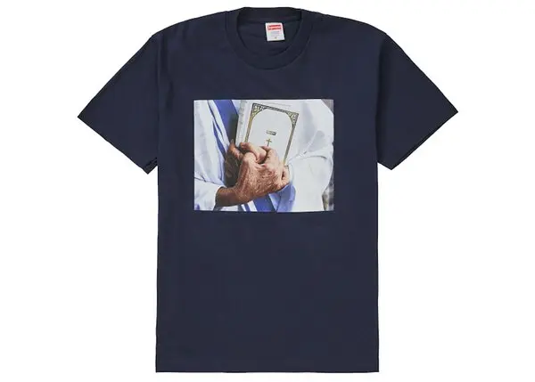 Supreme Bible Tee Shirt - Navy Blue