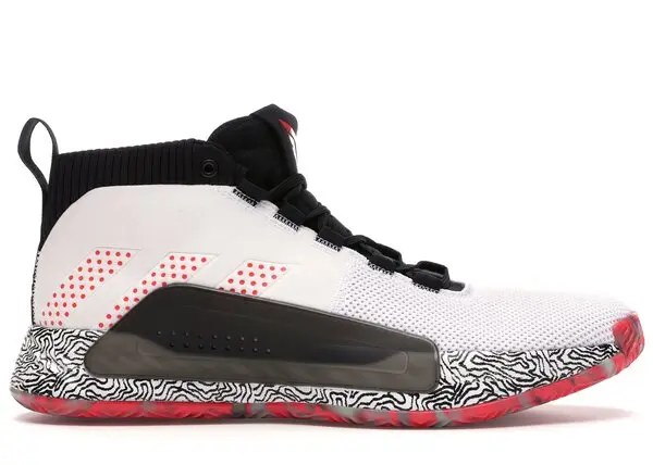 Adidas Dame 5 Home Sneakers - White/black/red