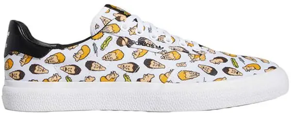 Adidas 3mc Vulc Beavis And Butthead Sneakers - Cloud White/core Black