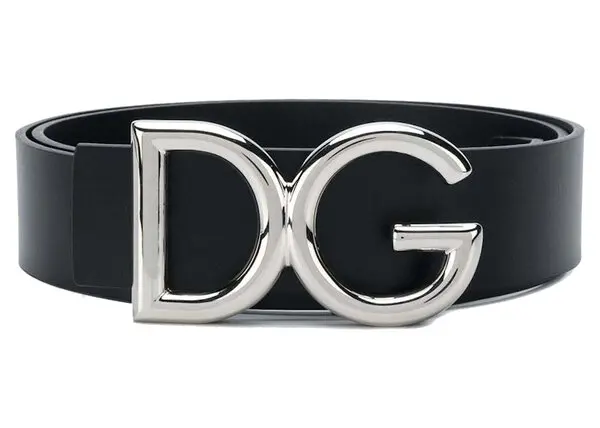 Dolce & Gabbana Logo Buckle Belt - Black