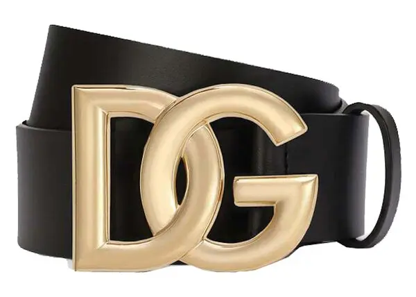 Dolce & Gabbana Leather Belt With Dg Logo Buckle - Multicolor