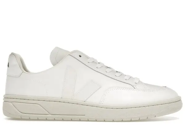 VEJA V12 Leather Sneakers - White/white