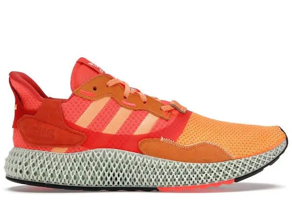 Adidas Zx 4000 4d Sns Los Angeles Sunrise Sneakers - Flaming Orange/active Maroon