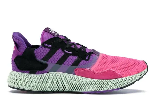 Adidas Zx 4000 4d Sns Los Angeles Sunset Sneakers - Shock Pink/purple/core Black