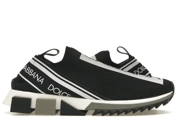 Dolce & Gabbana Sorrento Logo Slip-on Sneakers - Black/grey/white