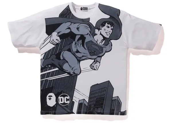 A BATHING APE X Dc Superman Relaxed Tee Shirt - White