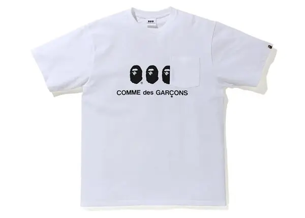 A BATHING APE X Cdg Osaka Pocket Tee Shirt - White
