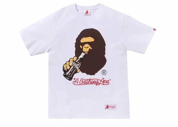A BATHING APE X Cocacola Ape Head Tee Shirt - White