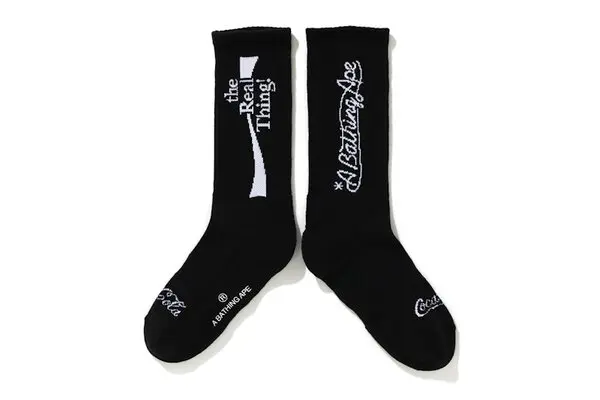 A BATHING APE X Coca Cola Crew Socks - Black