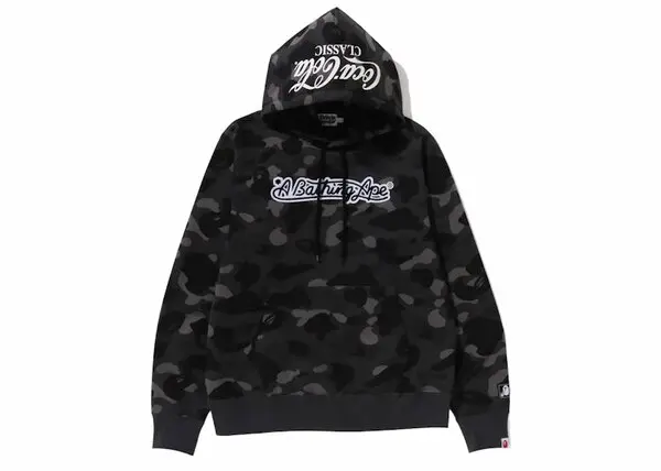 A BATHING APE X Cocacola Camo Ape Head Pullover Hoodie - Black