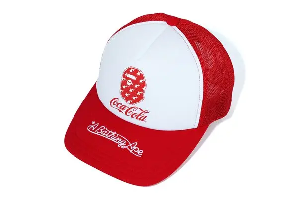 A BATHING APE X Coca Cola Mesh Cap - Red