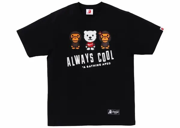 A BATHING APE X Cocacola Milo Tee Shirt - Black