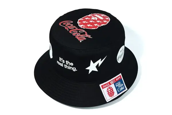 A BATHING APE X Coca Cola Bucket Hat - Black