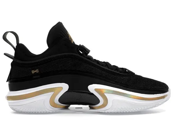 JORDAN 36 Low Pf Sneakers - Black/white/metallic Gold