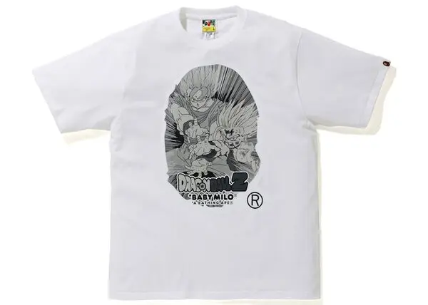 A BATHING APE X Dragon Ball Z Big Ape Head Tee Shirt - White