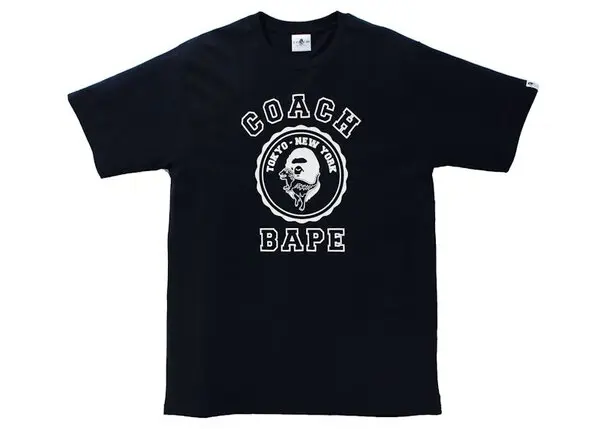 A BATHING APE X Coach College Tee Shirt