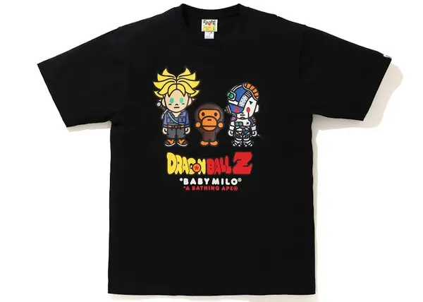 A BATHING APE X Dragon Ball Z Baby Milo Trunks & Mecha Frieza Tee Shirt - Black
