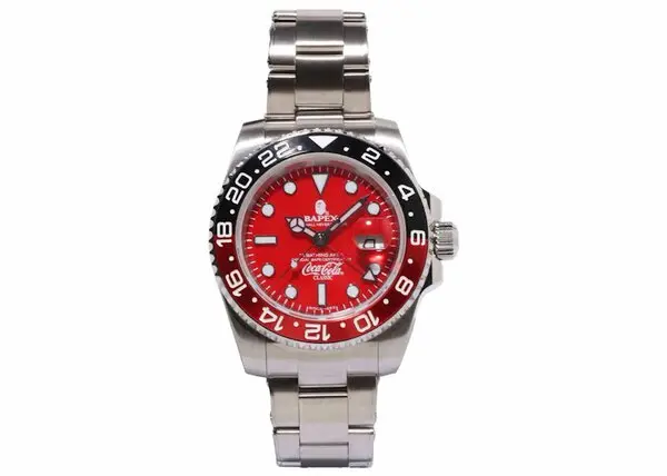 A BATHING APE X Cocacola Classic Type 2 Bapex Watch - Red