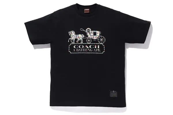 A BATHING APE X Coach Milo Tee Shirt - Black