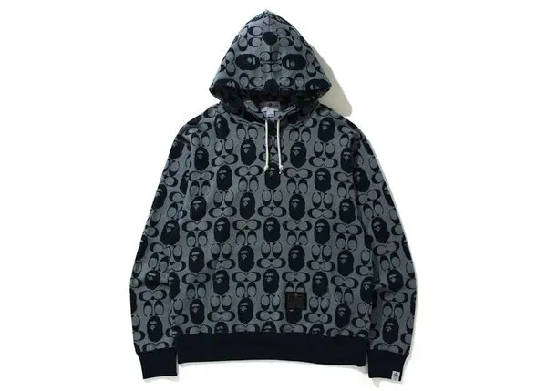 A BATHING APE X Coach Pullover Hoodie - Navy