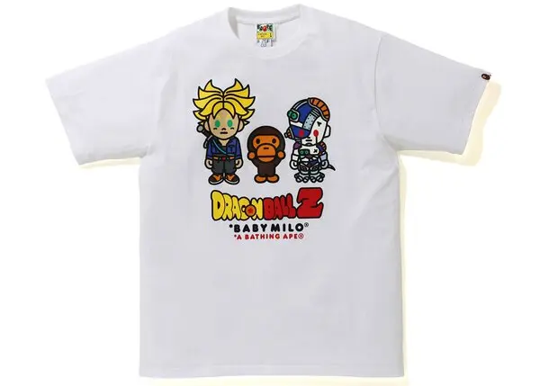 A BATHING APE X Dragon Ball Z Baby Milo Trunks & Mecha Frieza Tee Shirt - White