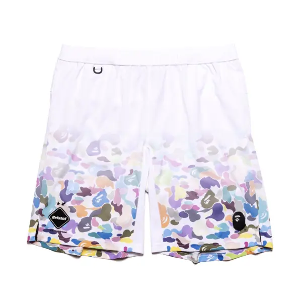 A BATHING APE X F. C. R. B. Game Shorts - White