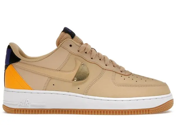 Nike Air Force 1 Low 07 Lv8 Sneakers - Tan/yellow/navy Blue
