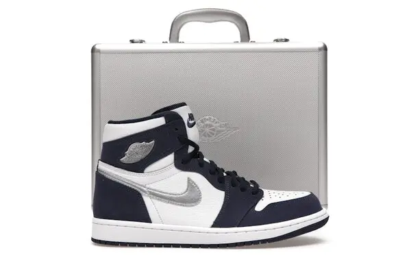 JORDAN 1 Retro High Co.jp - White/metallic Silver/midnight Navy Blue