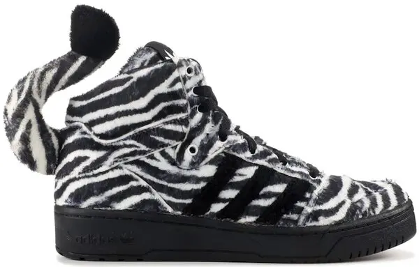 Adidas Js Zebra High-top Sneakers - Black/running White