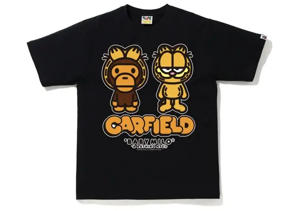 A BATHING APE X Garfield #1 Tee Shirt - Black