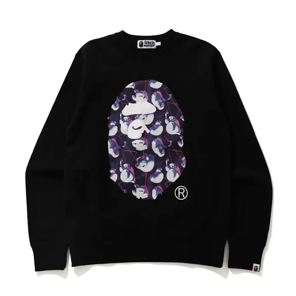 BAPE X Ghostbusters Ape Head Crewneck Sweatshirt - Black