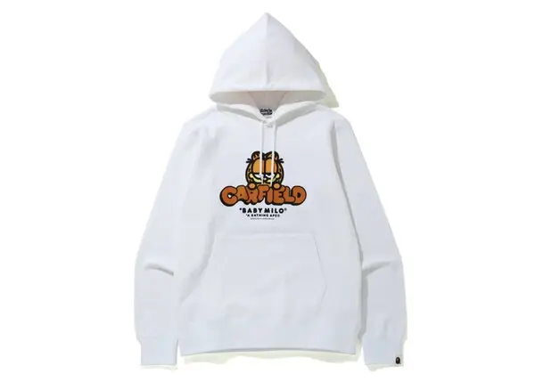 A BATHING APE X Garfield Pullover Hoodie - White