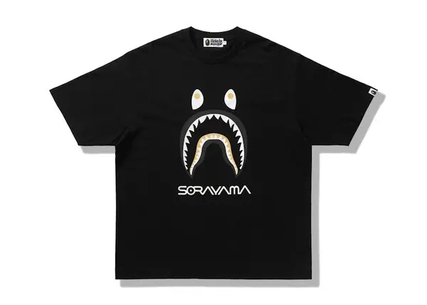 A BATHING APE X Hajime Sorayama Shark Tee Shirt - Black