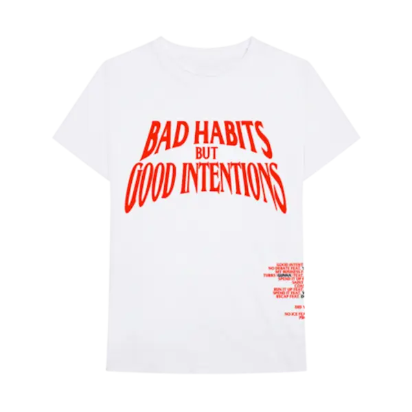NAV X Vlone Bad Habits Tee Shirt - White