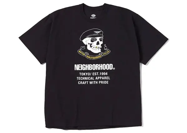 NEIGHBORHOOD X Harley Davidson Cracked Print T-shirt