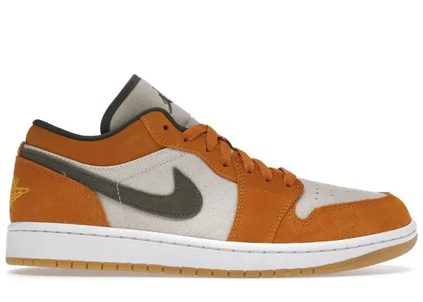 JORDAN 1 Low Se - Orange/olive/sail
