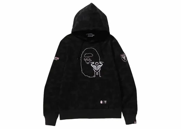 A BATHING APE X Inter Miami Cf Camo Pullover Hoodie - Black
